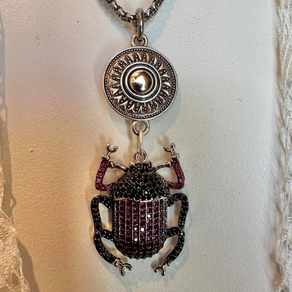 Jewelry | Scarab Beetle Egyptian Revival Style Pave Crystals Warrior ...